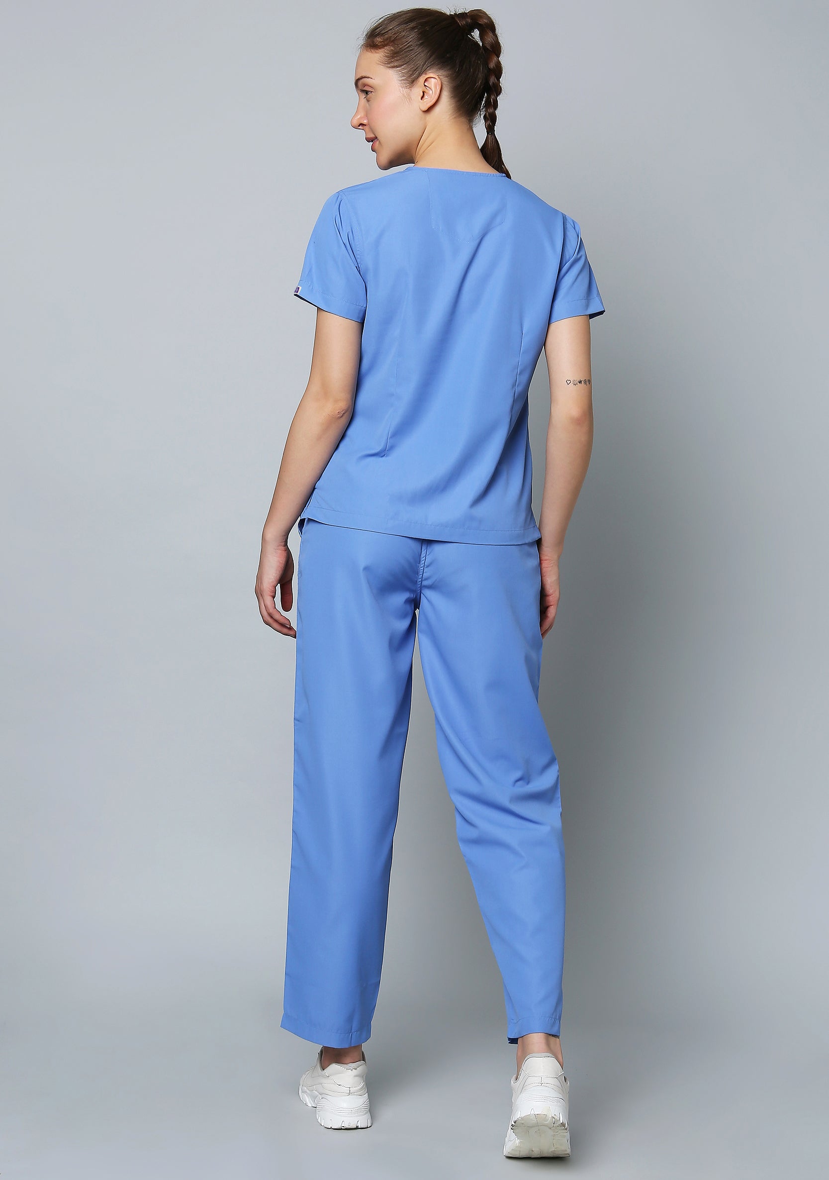 Buy Classic Women's 5-Pocket New Gen (Ceil Blue) Scrub Online – Knya