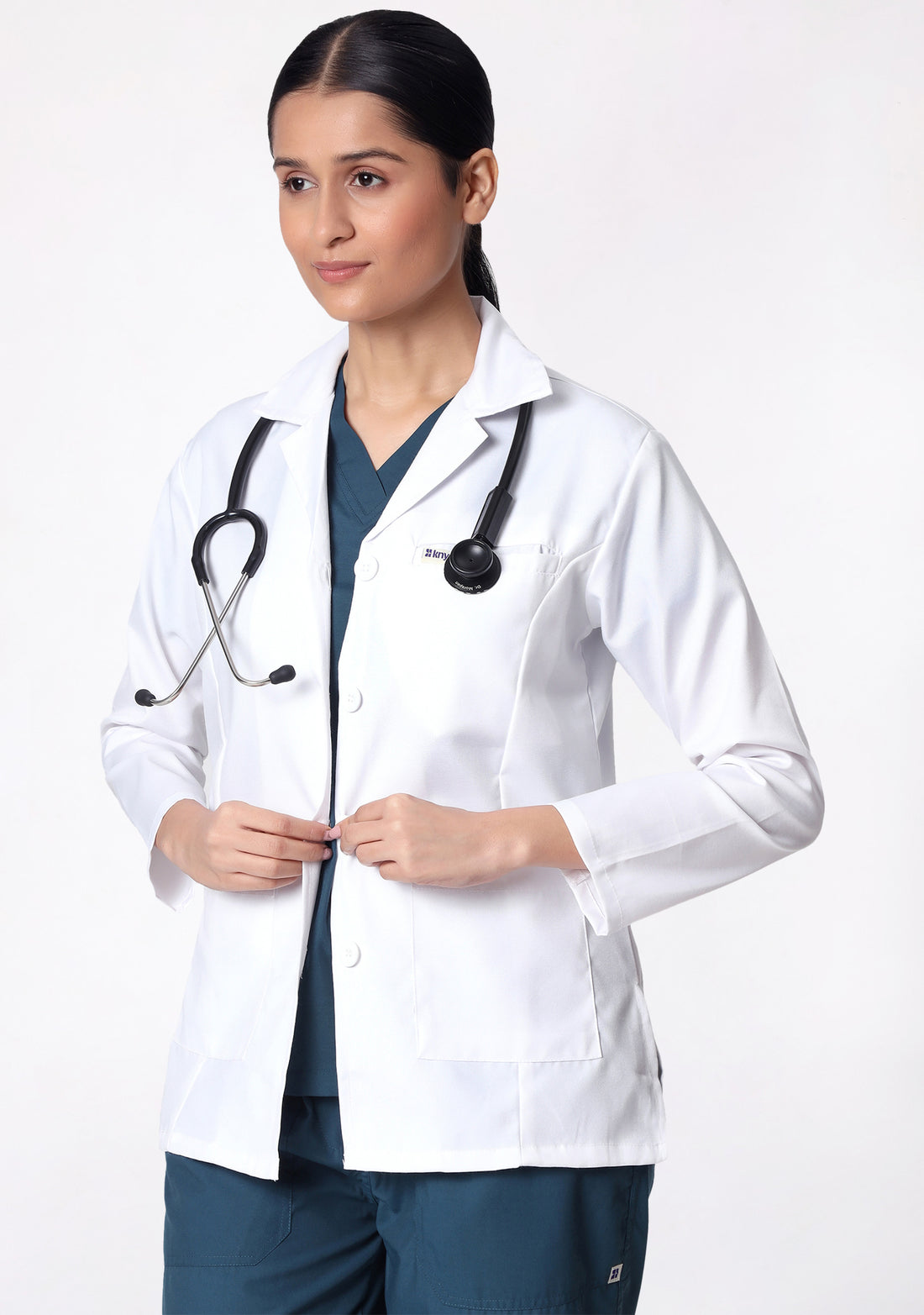 Buy Women’s Focus Lab coat Apron Online at Best Prices – Knya