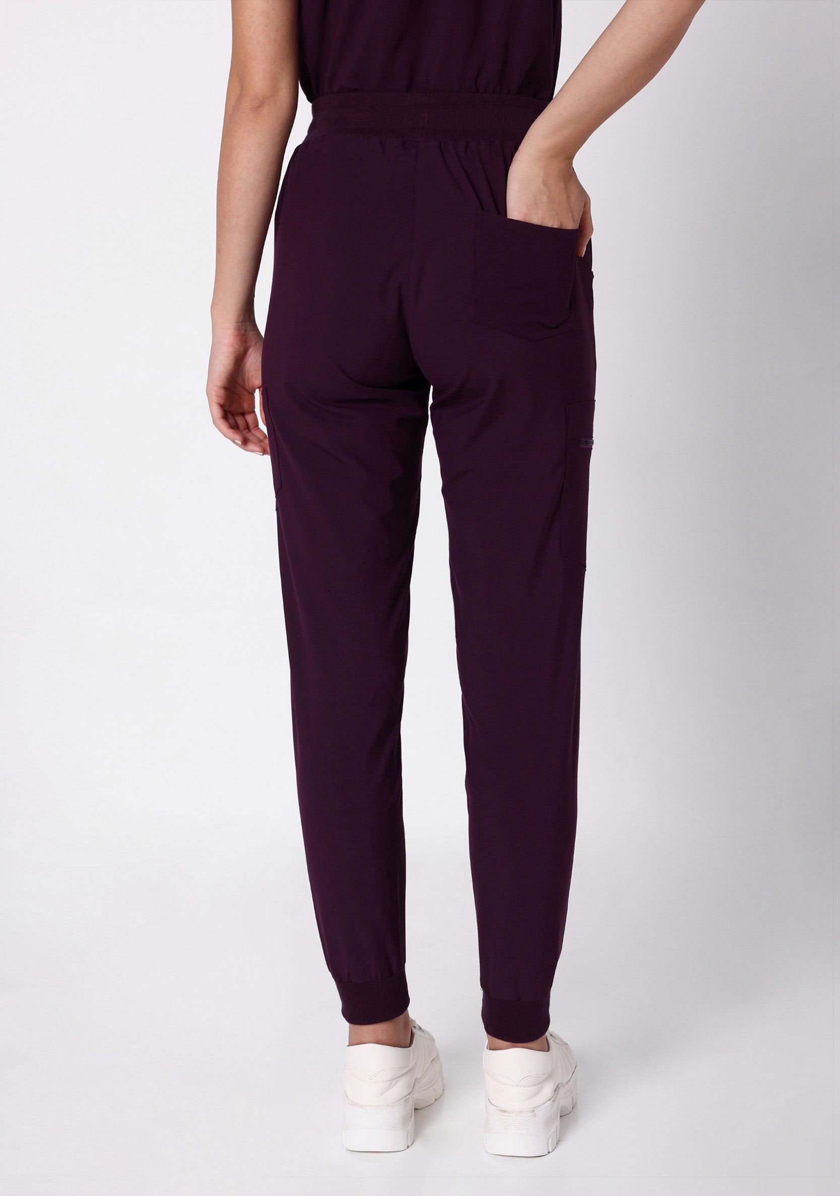 Buy Ecoflex Women's 8 Pocket (Wine) Joggers Scrub Online – Knya