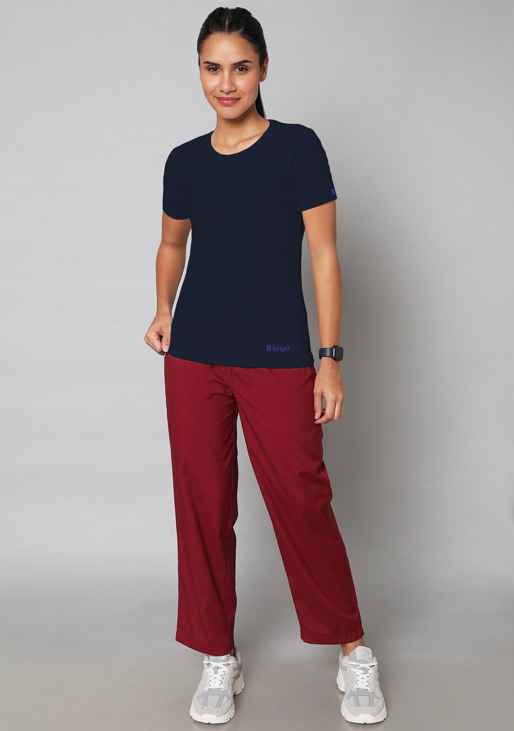 Buy Women's Supersoft Shortsleeves (Navy Blue) Underscrub Online – Knya
