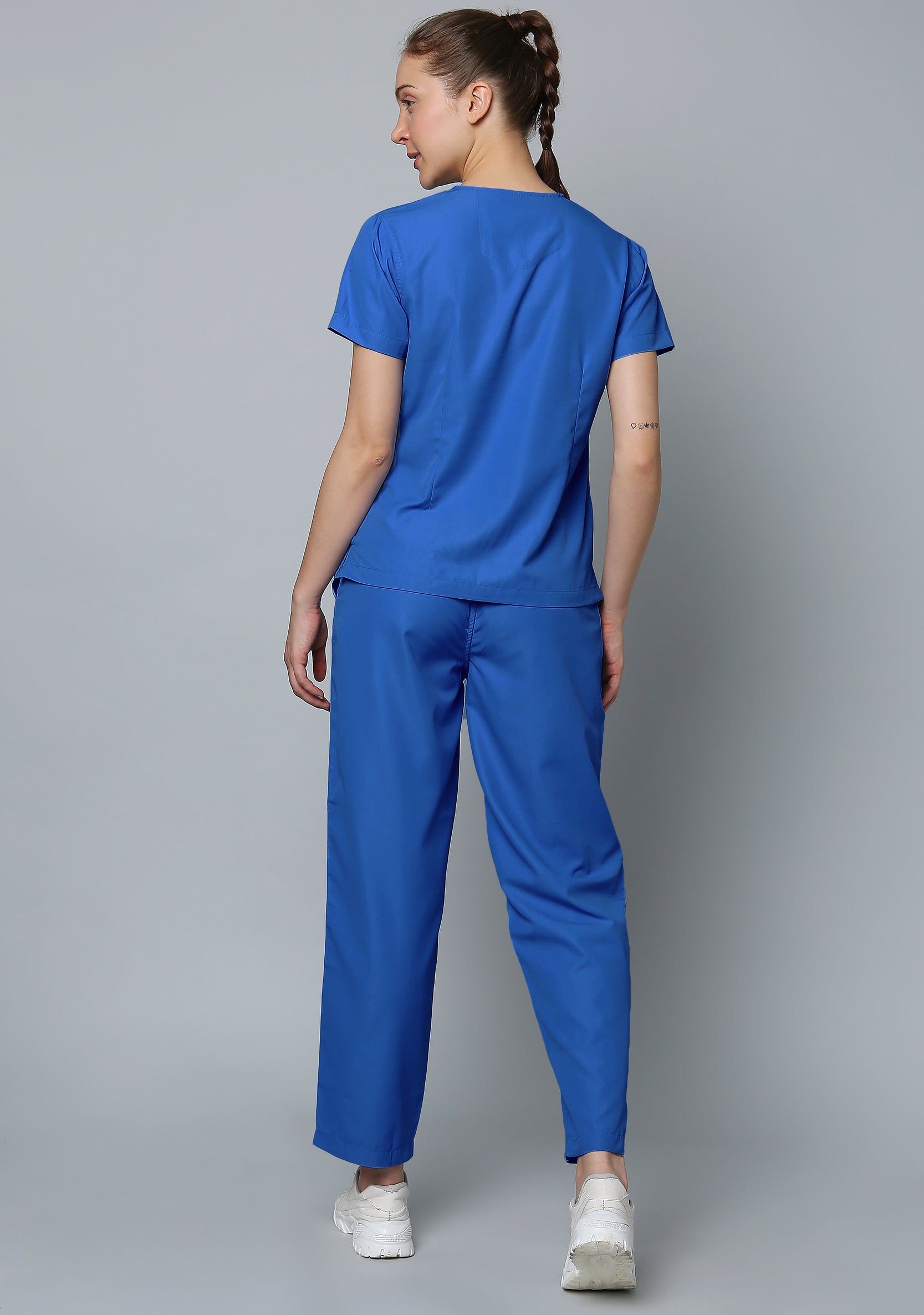 Buy Classic Women's 5-Pocket New Gen (Galaxy Blue) Scrub Online – Knya